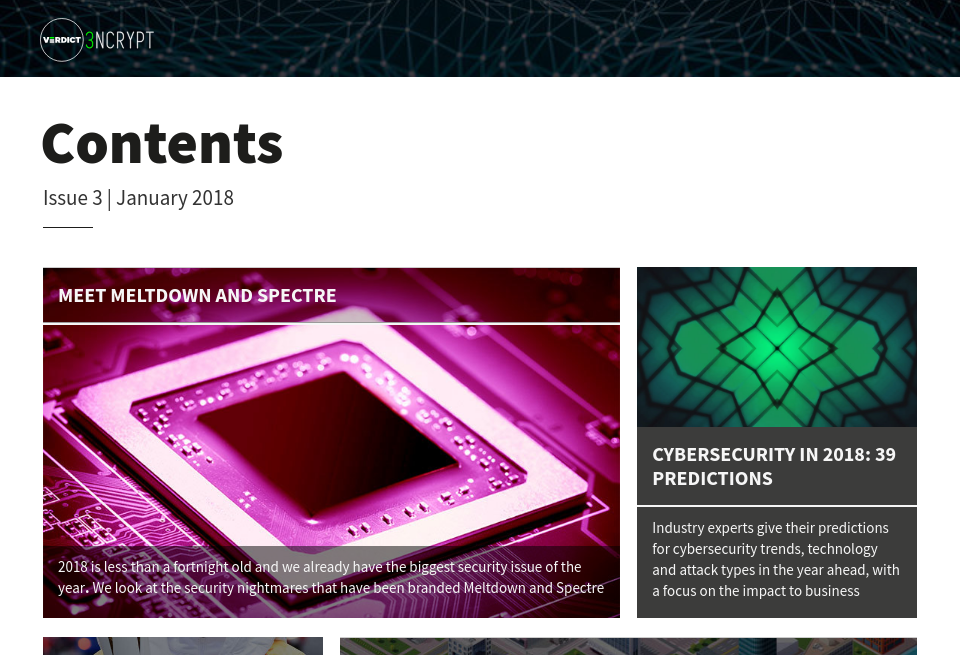 IET Company Insight - Verdict Encrypt | Issue 3 | January 2018