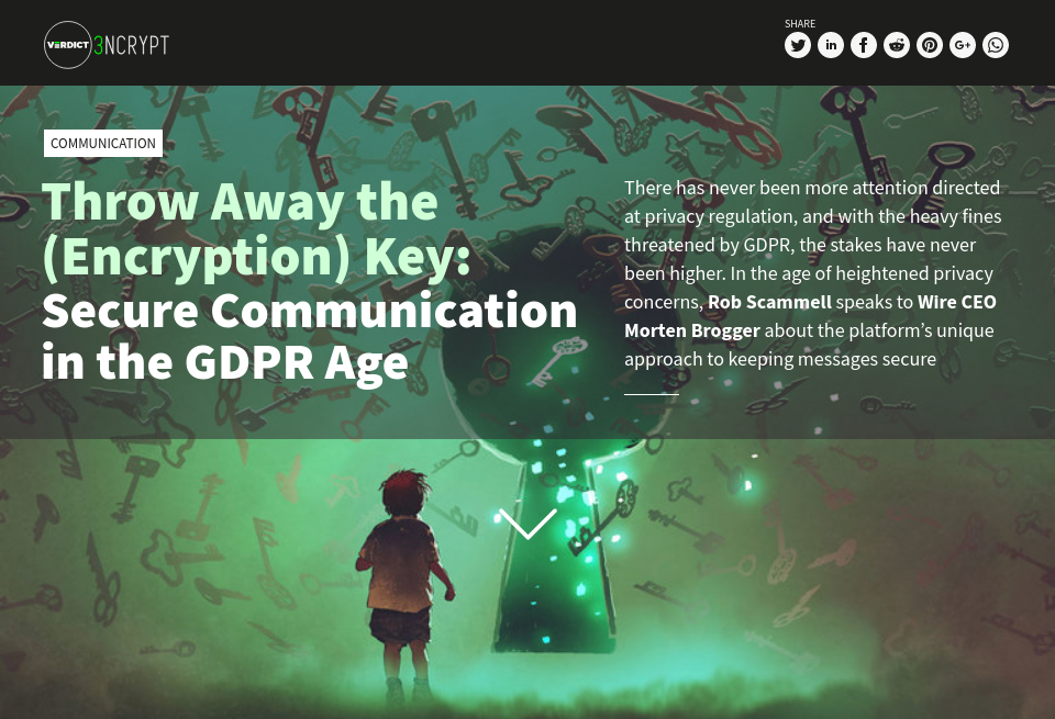 Throw Away the (Encryption) Key: Secure Communication in the GDPR Age ...