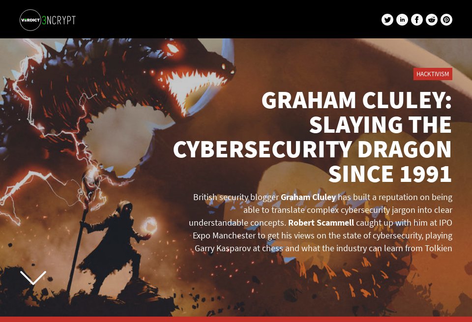 Graham Cluley: Slaying the Cybersecurity Dragon Since 1991 - Verdict ...